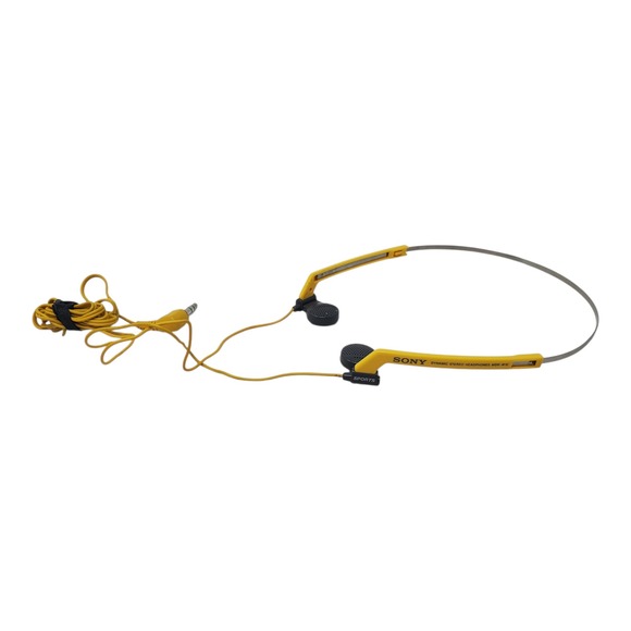 Sony | Headphones | Vintage Sony Walkman Mdr W Yellow Dynamic Stereo ...